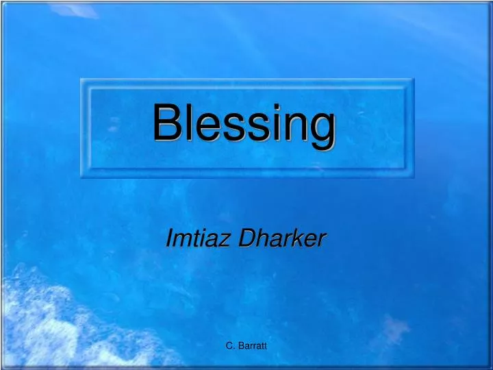 PPT - Blessing PowerPoint Presentation, free download - ID:1392364