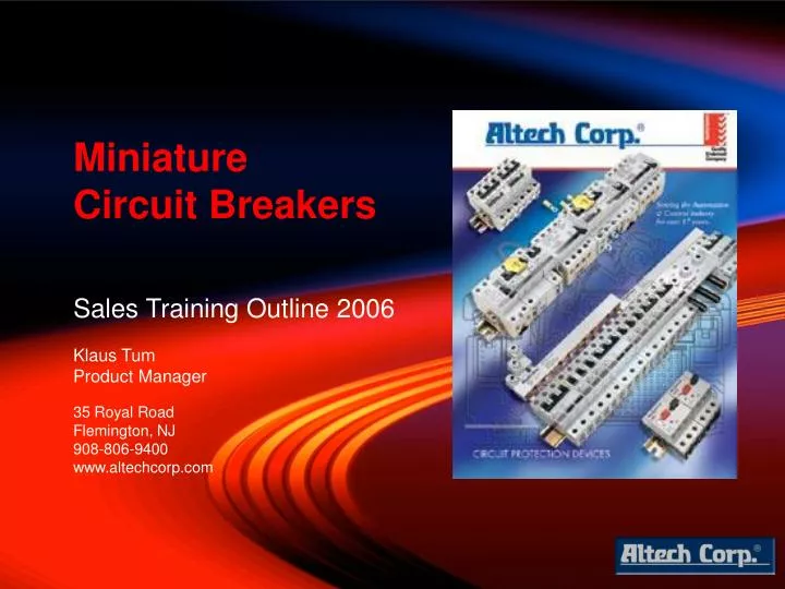 PPT - Sales Training Outline 2006 Klaus Tum Product Manager PowerPoint ...