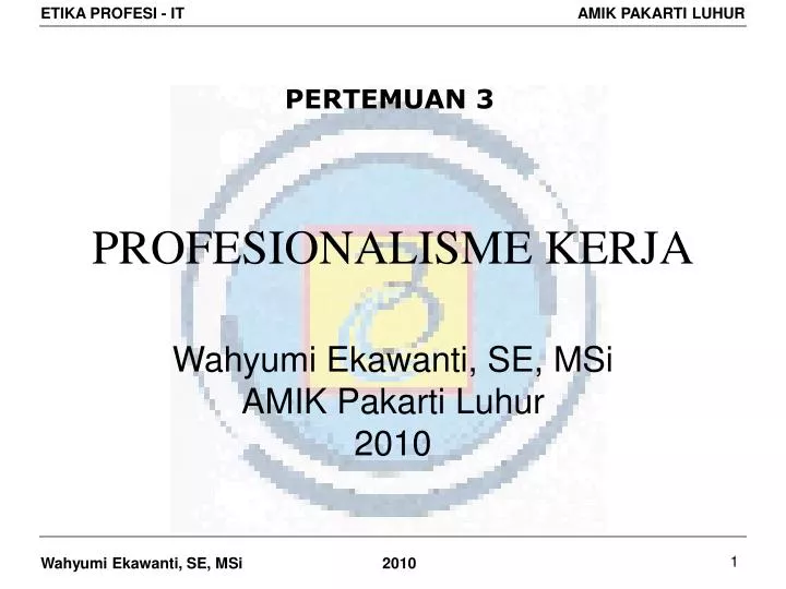 PPT - PROFESIONALISME KERJA PowerPoint Presentation, free download - ID ...