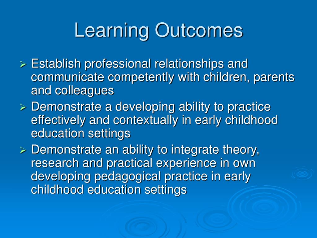 PPT - Graduate Diploma in Teaching (Early Childhood Education ...