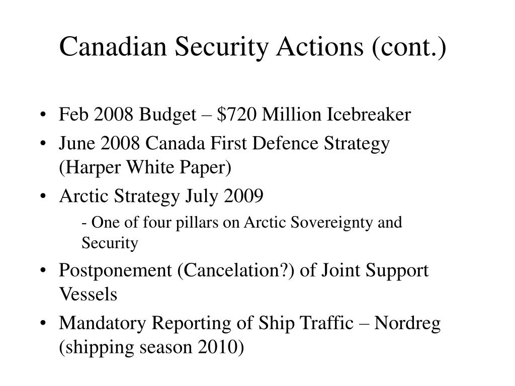 PPT - Protecting and Promoting Canadian Arctic Sovereignty and Security ...