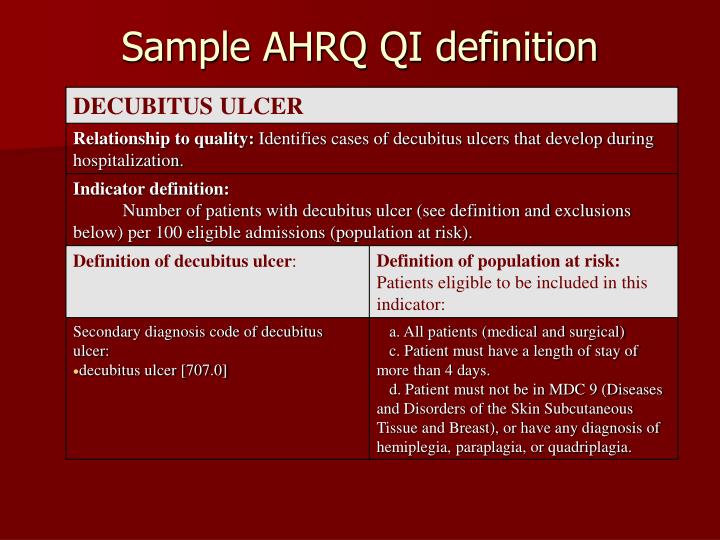 PPT - AHRQ Quality Indicators PowerPoint Presentation - ID:1395879