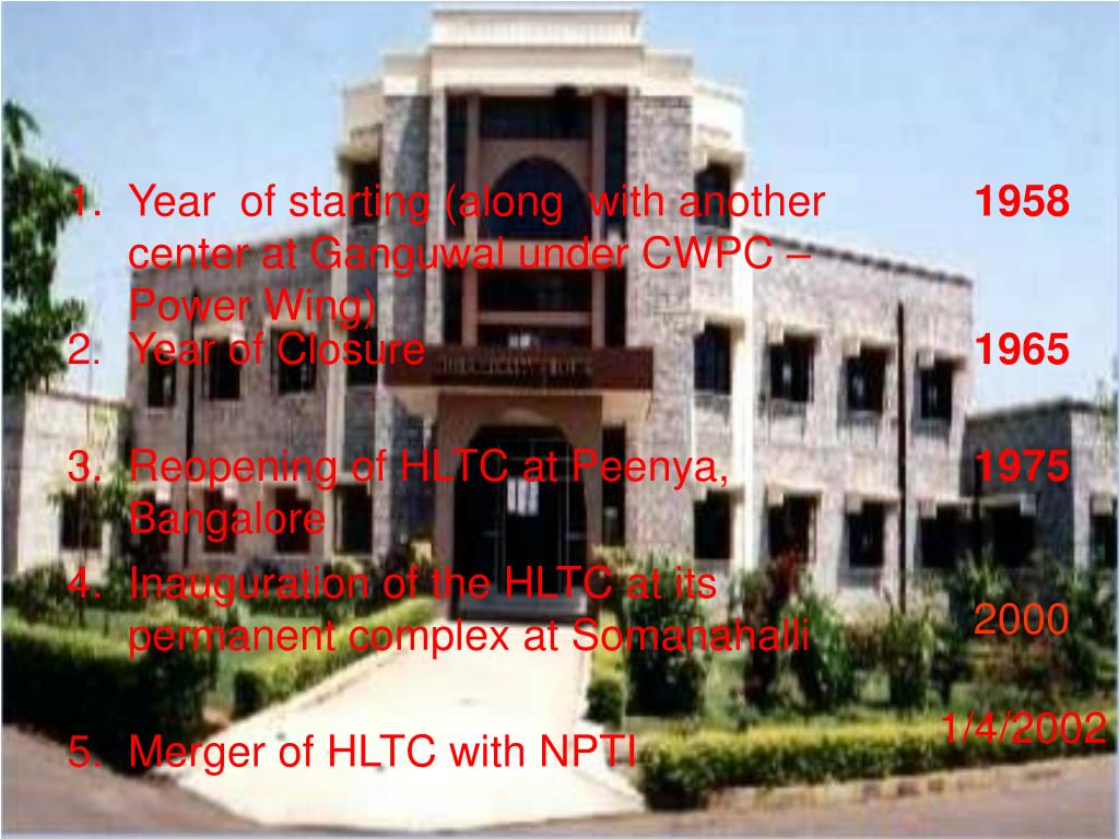 PPT - NPTI HOT LINE TRAINING CENTRE BANGALORE PowerPoint Presentation ...