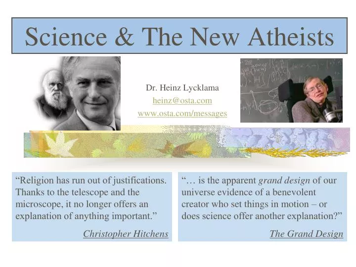 PPT - Science & The New Atheists PowerPoint Presentation, free download ...