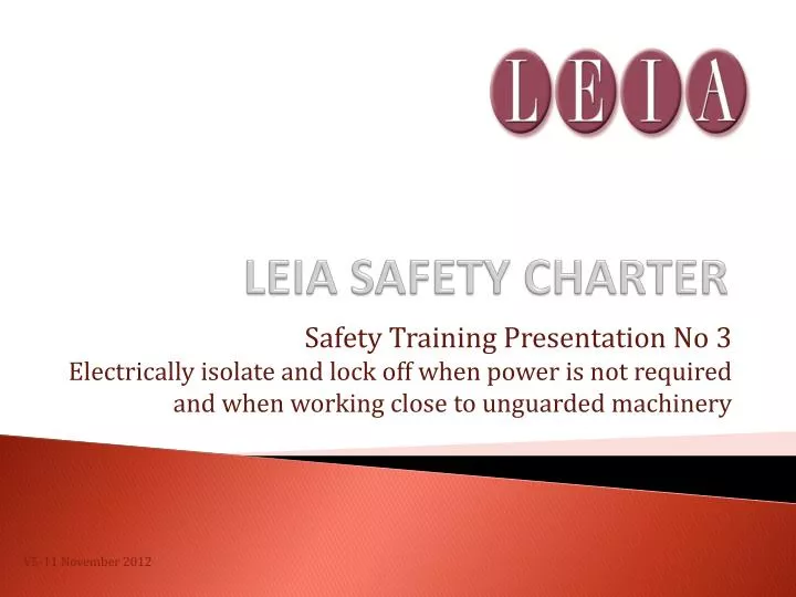 PPT - LEIA SAFETY CHARTER PowerPoint Presentation, free download - ID ...