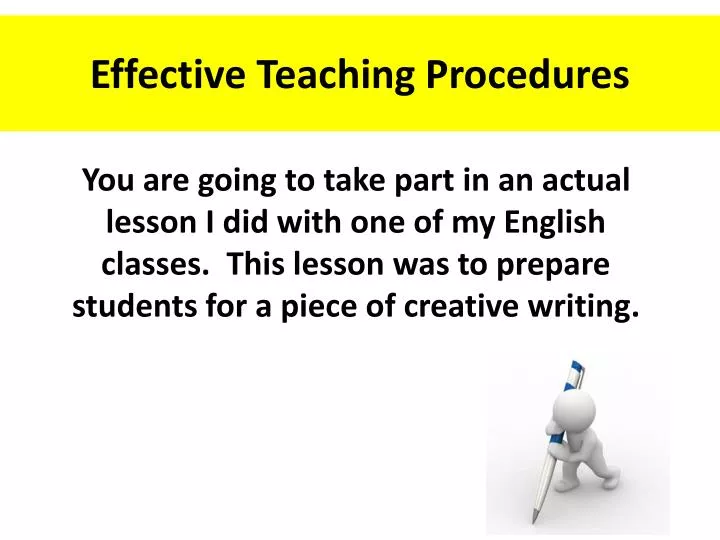 PPT - Effective Teaching Procedures PowerPoint Presentation, free ...