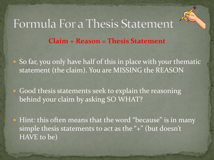 PPT - Thesis Statements PowerPoint Presentation - ID:1398200