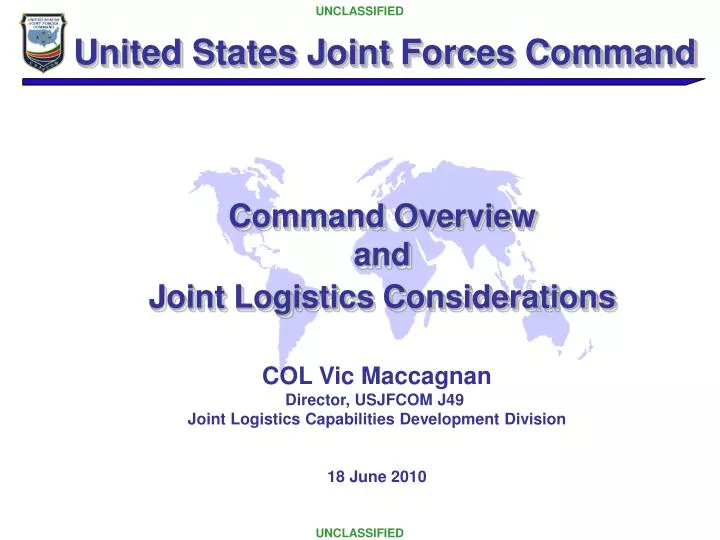 PPT - United States Joint Forces Command Command Overview and Joint ...