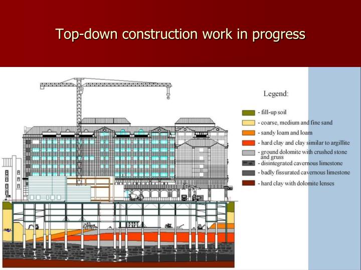 PPT - TOP-DOWN CONSTRUCTION METHOD PowerPoint Presentation - ID:1398480