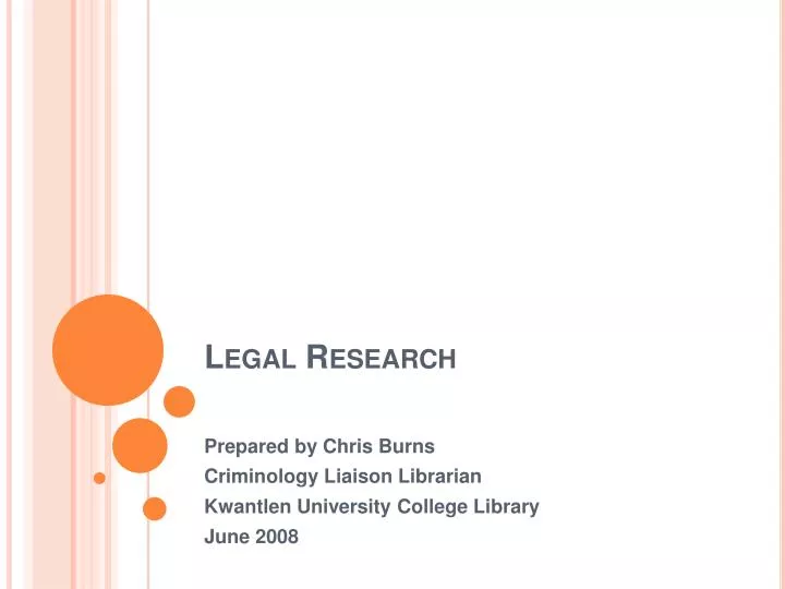 PPT - Legal Research PowerPoint Presentation, free download - ID:1398665
