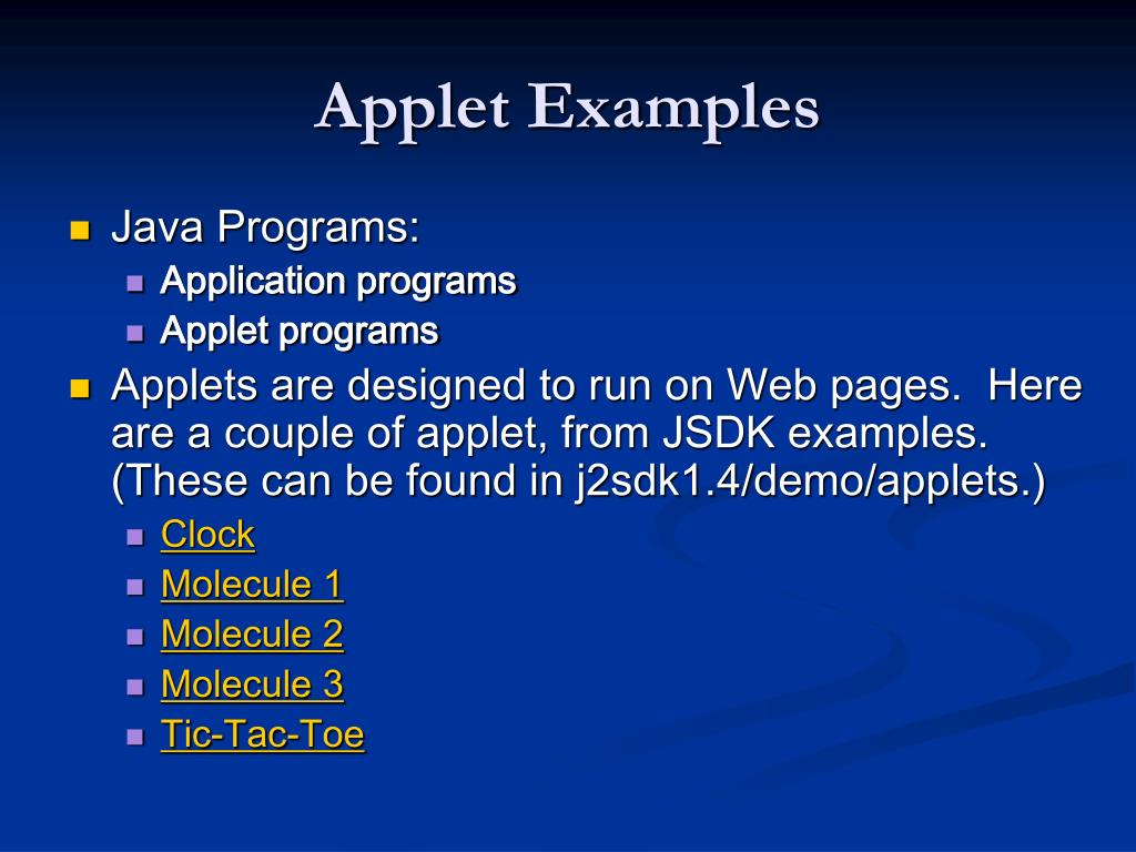 PPT Applets PowerPoint Presentation Free Download ID 1399055 PPT Applets PowerPoint Presentation Free Download ID 1399055