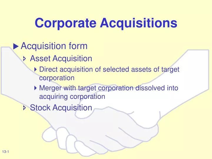 PPT - Corporate Acquisitions PowerPoint Presentation, free download ...