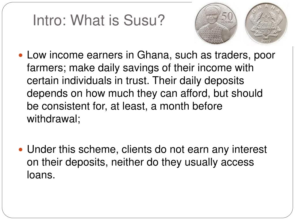 PPT - “E–SUSU” Operation: Can Mobile Money Revolutionise an Ancient ...