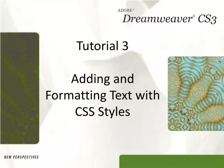 Ppt Tutorial 3 Adding And Formatting Text With Css Styles Powerpoint Presentation Id1401749