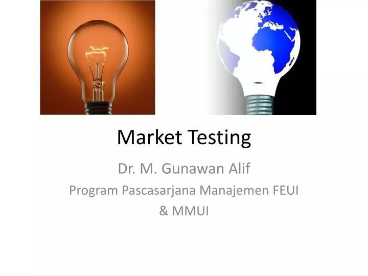 PPT - Market Testing PowerPoint Presentation, free download - ID:1402618