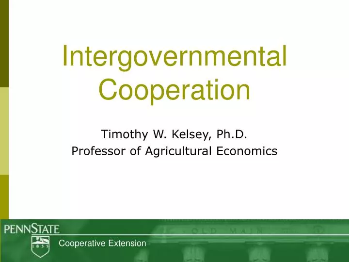 PPT - Intergovernmental Cooperation PowerPoint Presentation, free ...