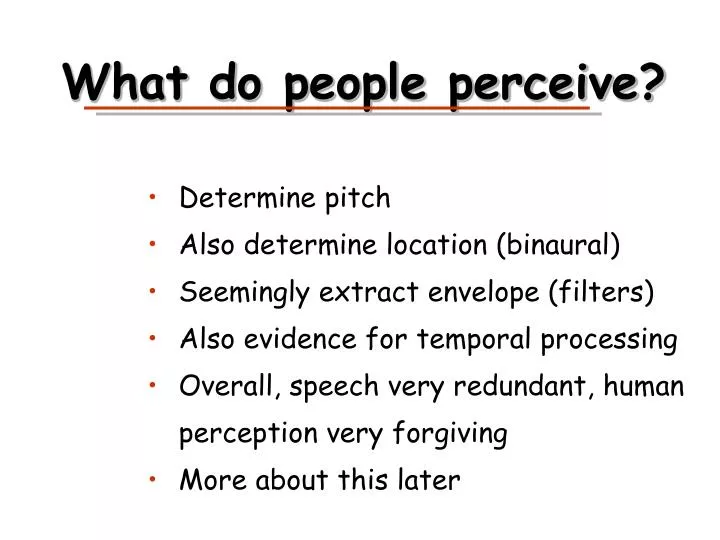 PPT - What do people perceive? PowerPoint Presentation, free download ...