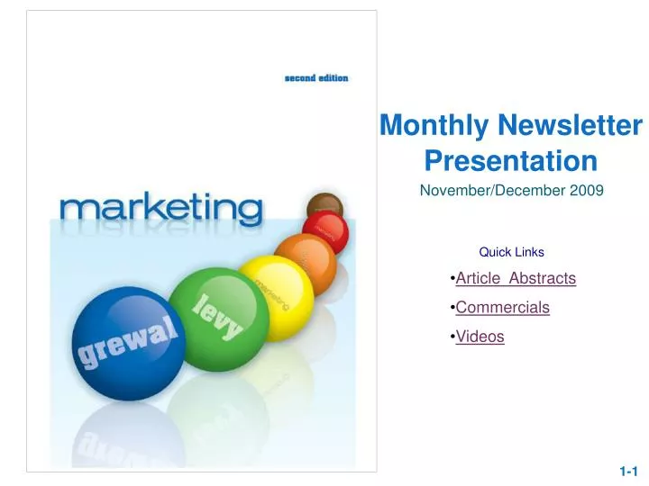 PPT - Monthly Newsletter Presentation PowerPoint Presentation, free ...