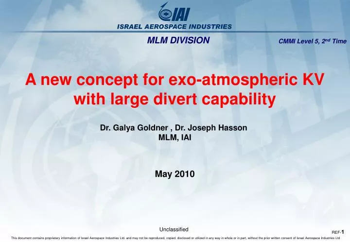 PPT - A new concept for exo-atmospheric KV with large divert capability ...