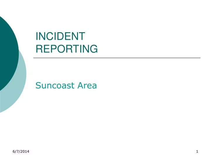 PPT - INCIDENT REPORTING PowerPoint Presentation, free download - ID ...