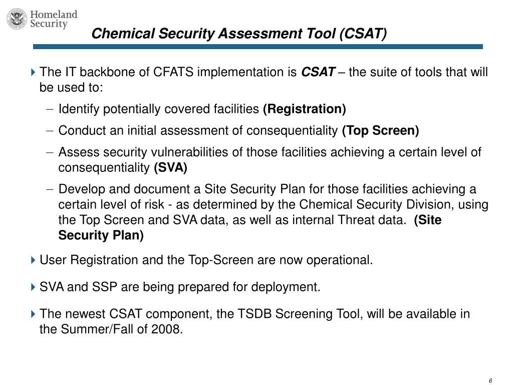 PPT - Securing the Chemical Sector: An Outline of the Chemical Facility ...
