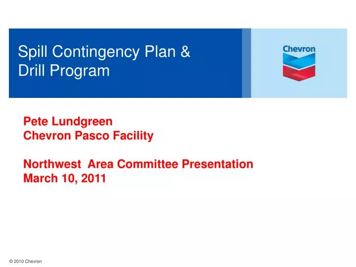 PPT - Spill Contingency Plan & Drill Program PowerPoint Presentation ...