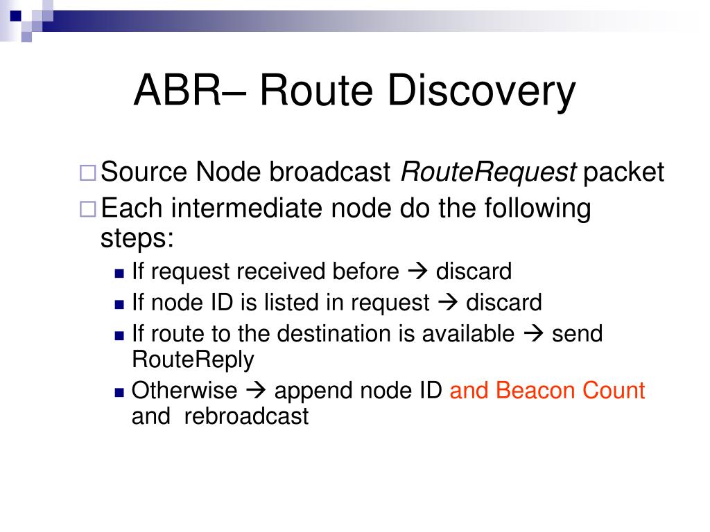 Ppt Reactive Routing Protocols For Ad Hoc Mobile Wireless Networks
