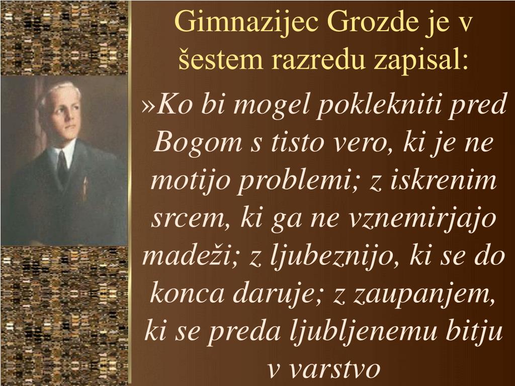 PPT - Blaženi Alojzij Grozde ( 1923 - 1943 ) PowerPoint Presentation ...