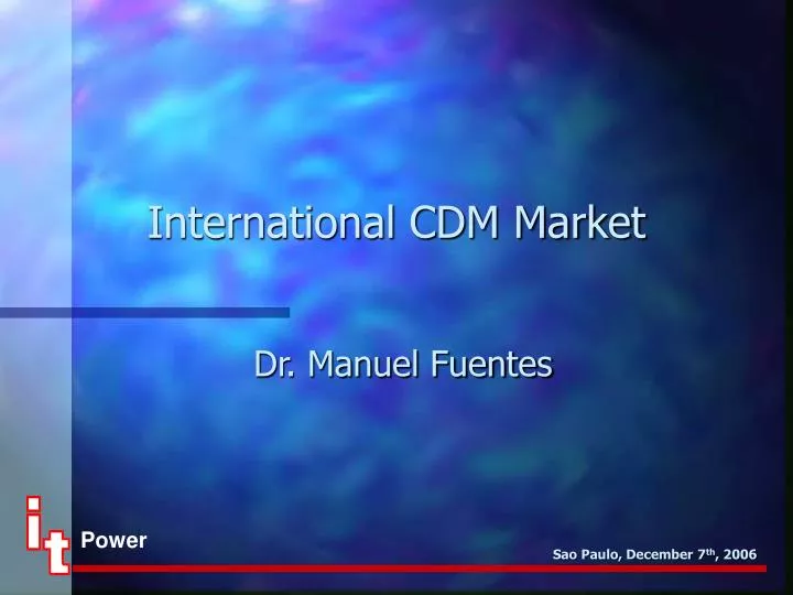 PPT - International CDM Market PowerPoint Presentation, free download ...
