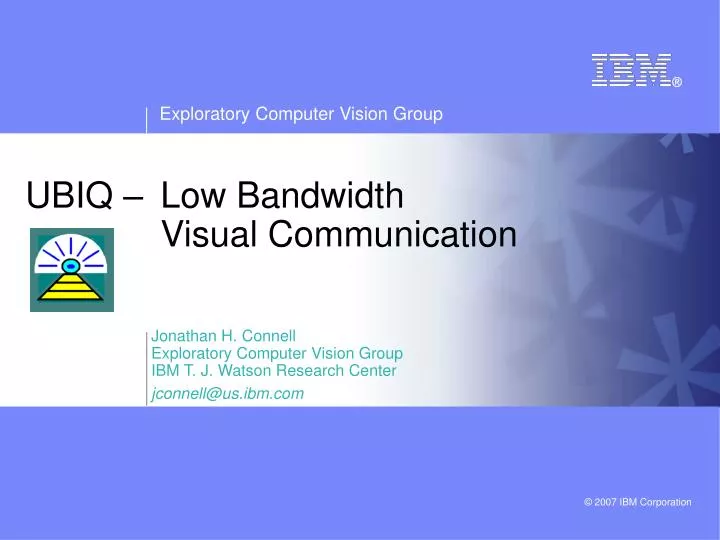 PPT - UBIQ – Low Bandwidth Visual Communication PowerPoint Presentation ...
