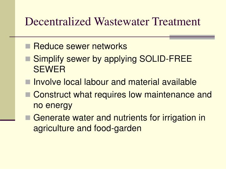 PPT - Introduction to Decentralized Wastewater Management PowerPoint ...