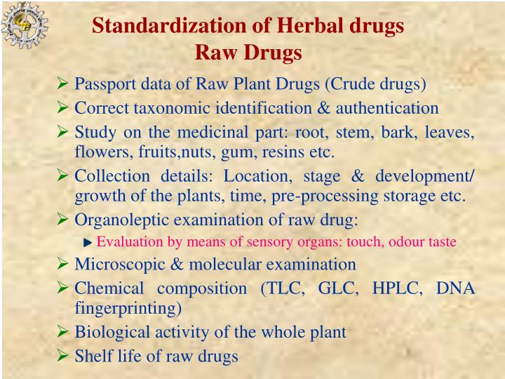 PPT - Quality control & Standardization of herbal drugs PowerPoint ... PPT - Quality control & Standardization of herbal drugs PowerPoint ...