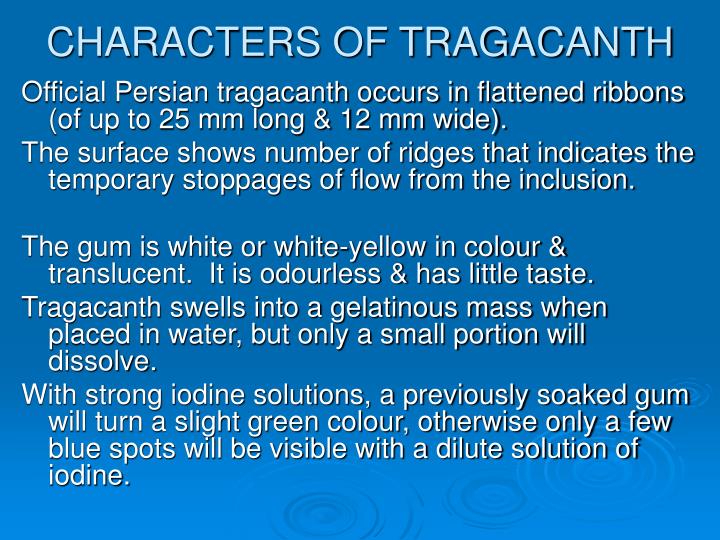 PPT - GUMS & MUCILAGE PowerPoint Presentation - ID:140816