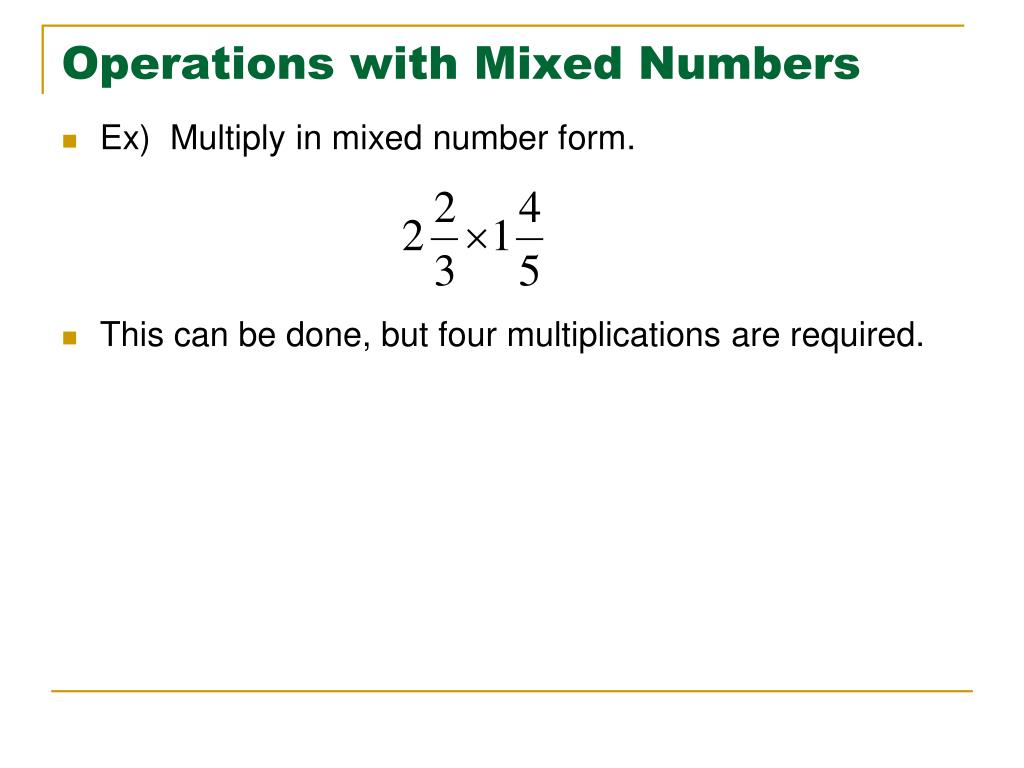 PPT Multiplying And Dividing Mixed Numbers PowerPoint Presentation 