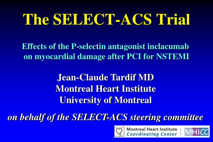 PPT - The SELECT-ACS Trial PowerPoint Presentation, free download - ID ...