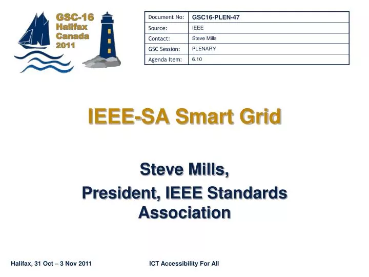 PPT - IEEE-SA Smart Grid PowerPoint Presentation, free download - ID ...