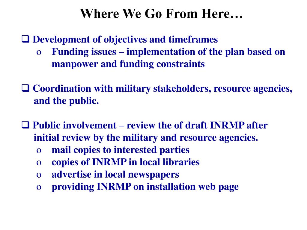 PPT - Integrated Natural Resources Management Plan Development on Navy ...