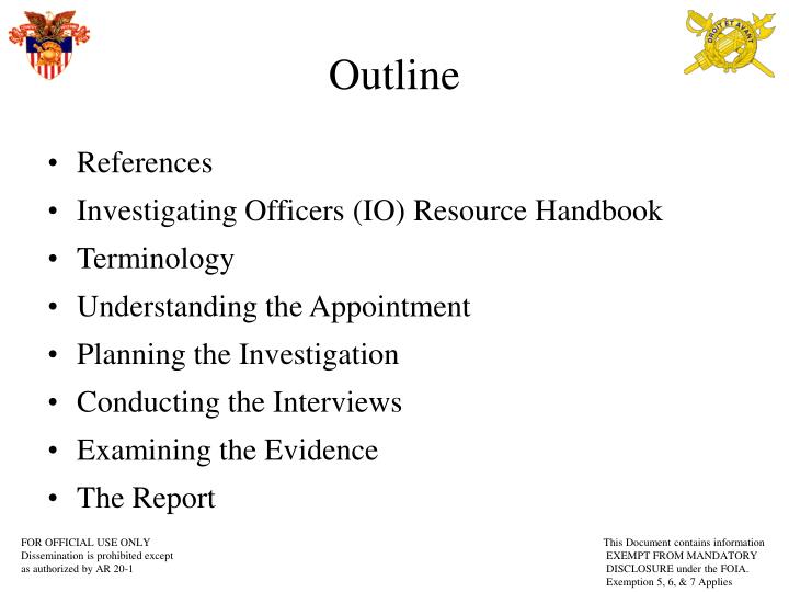 PPT - AR 15-6 Investigating Officer’s Course PowerPoint Presentation ...