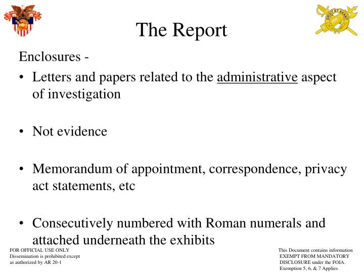 PPT - AR 15-6 Investigating Officer’s Course PowerPoint Presentation ...