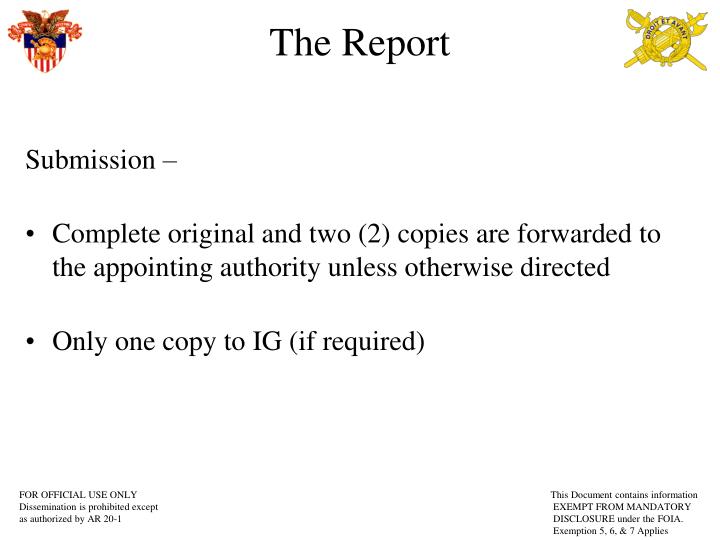 PPT - AR 15-6 Investigating Officer’s Course PowerPoint Presentation ...