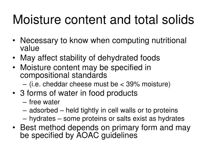PPT - Food Composition Analysis – the basics PowerPoint Presentation ...