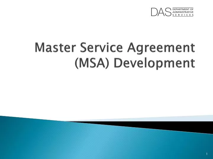 PPT - Master Service Agreement (MSA) Development PowerPoint ...