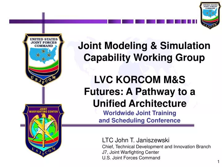 PPT - Joint Modeling & Simulation Capability Working Group PowerPoint ...