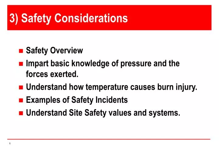 PPT - 3) Safety Considerations PowerPoint Presentation, free download ...