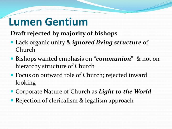 PPT - Lumen Gentium PowerPoint Presentation - ID:1410005