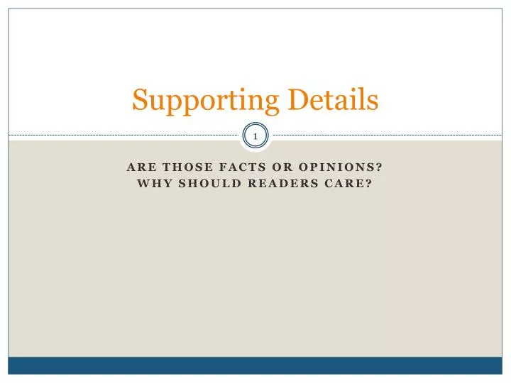 PPT - Supporting Details PowerPoint Presentation, free download - ID ...