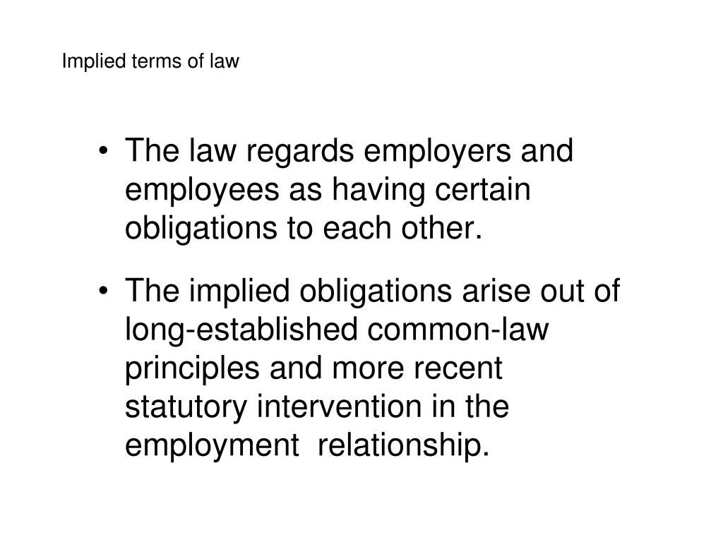 PPT - CHAPTER 3 Implied terms of law PowerPoint Presentation, free ... PPT - CHAPTER 3 Implied terms of law PowerPoint Presentation, free ...