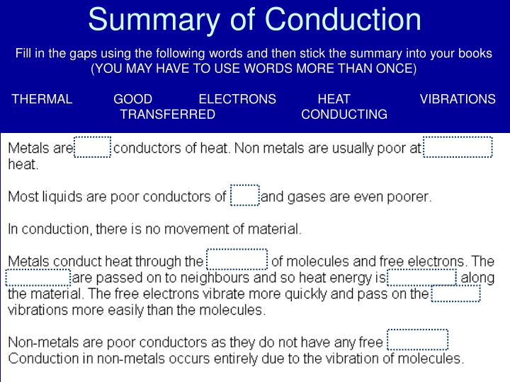 PPT - Conduction PowerPoint Presentation - ID:1411492