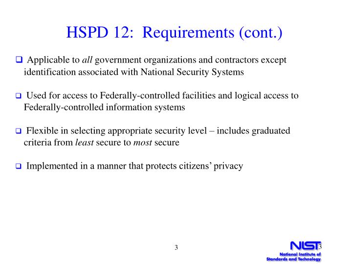 PPT - A Synopsis of Federal Information Processing Standard (FIPS) 201 ...