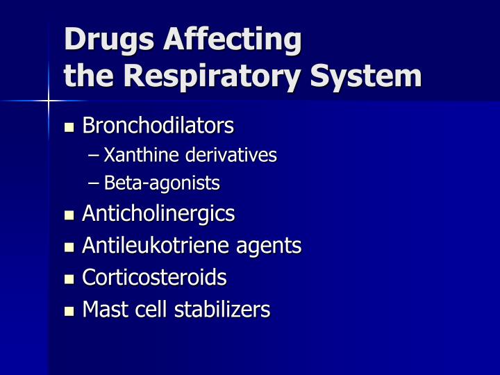 PPT - Drugs Affecting the Respiratory System PowerPoint Presentation ...